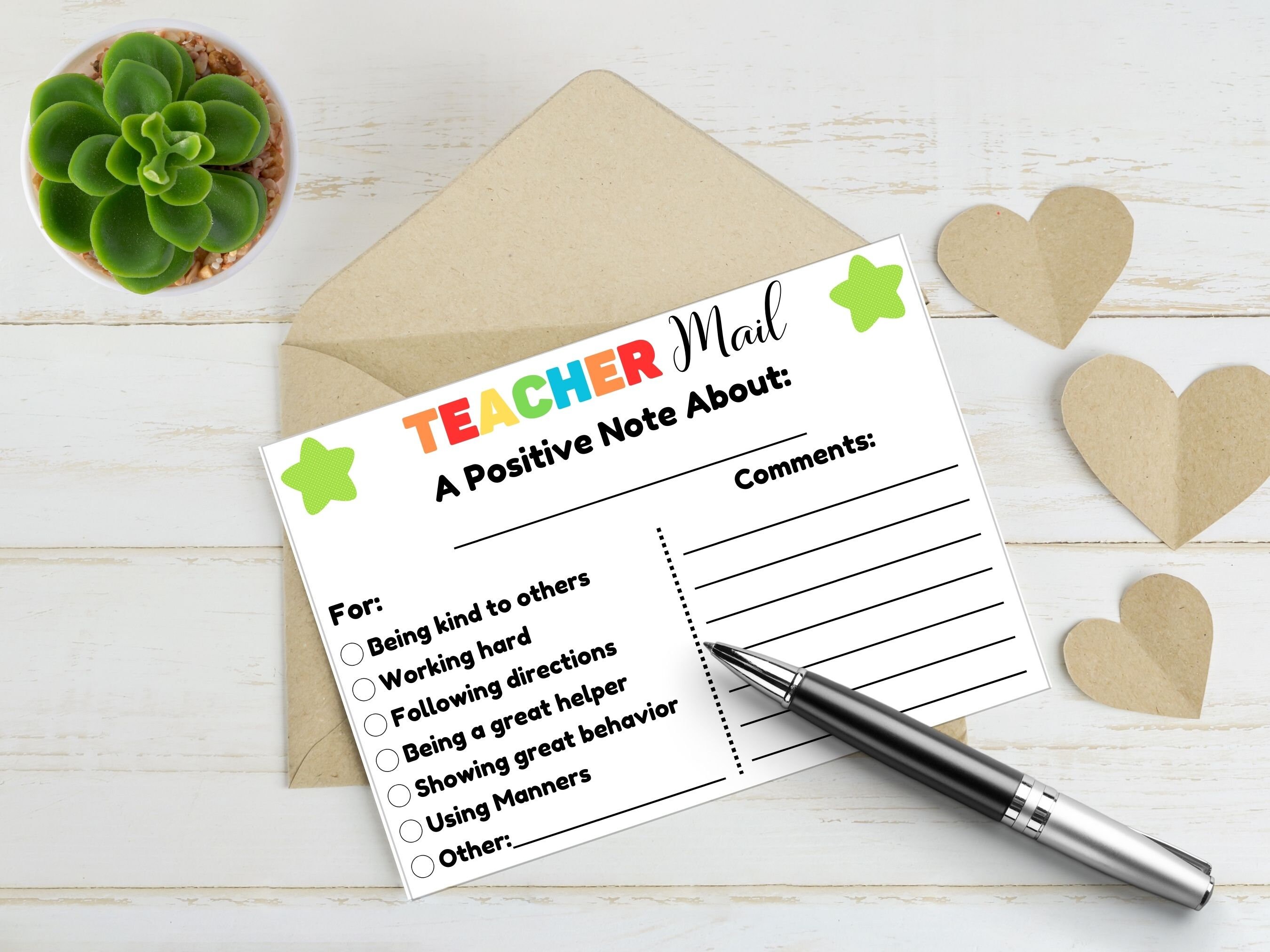 Teacher Mail | Teacher Parent Note | Brag Mail for Teachers | Teacher ...