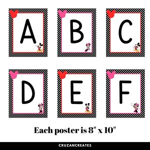 Alphabet Posters | Mickey Alphabet Posters | Minnie Alphabet Posters ...