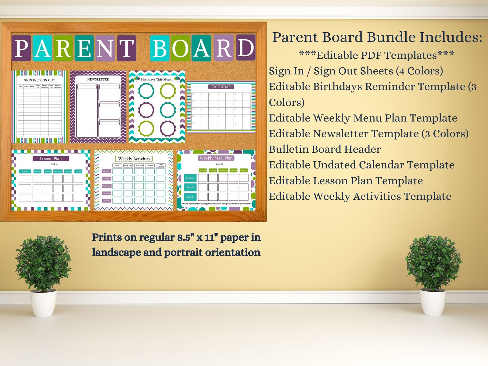 Daycare Parent Board | Preschool Parent Board | Bulletin Board Template ...