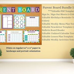 Daycare Parent Board | Preschool Parent Board | Bulletin Board Template ...