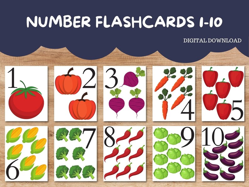 Number Flash Cards | Number Flash Cards 1-10 | Printable Flash Cards ...