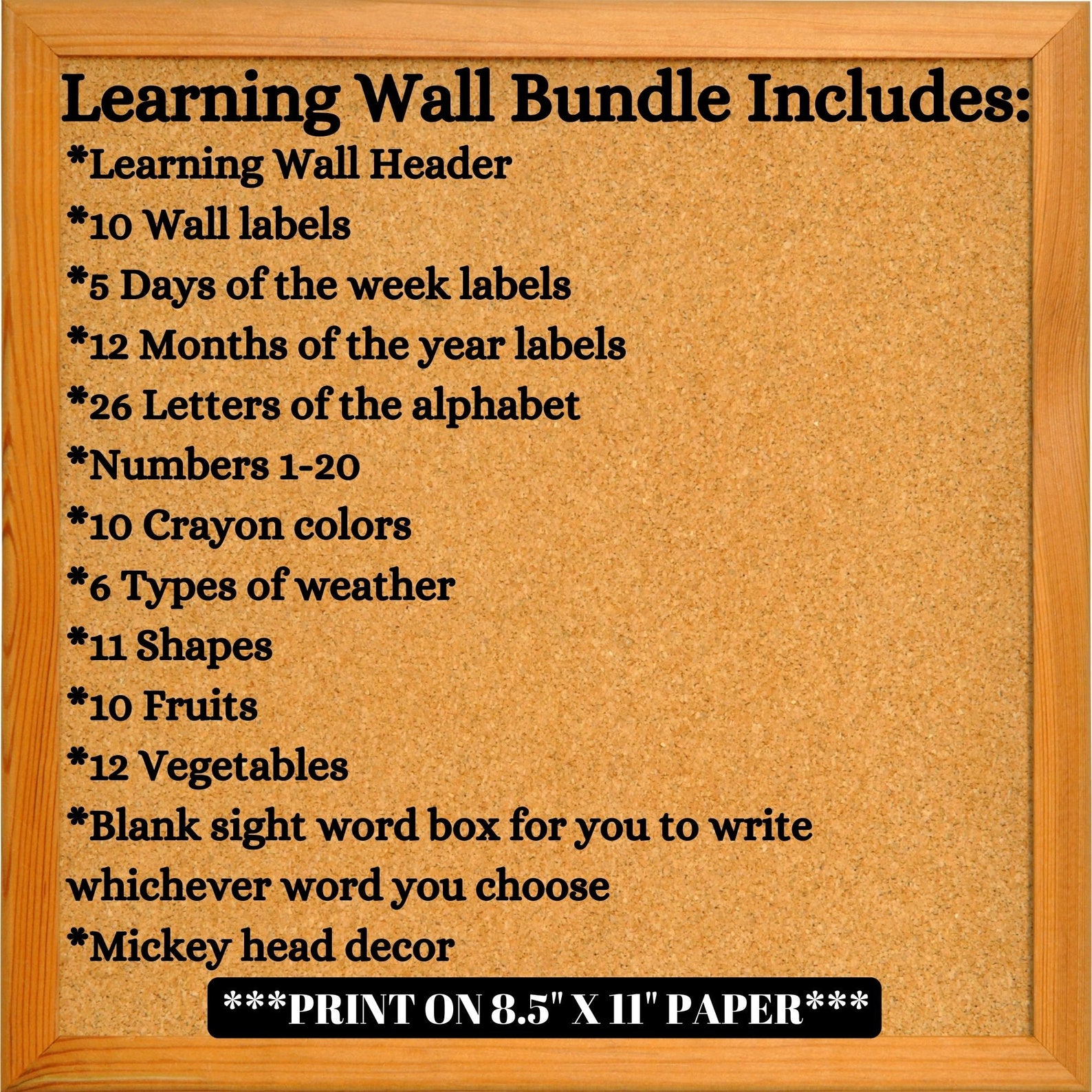 Preschool Learning Wall Learning Wall Preschool Focus Wall - Etsy