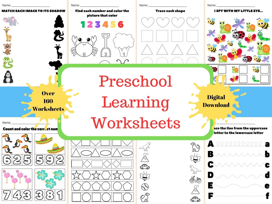 Preschool Learning Worksheets | Activity Sheets for Kids | Kids Tracing ...