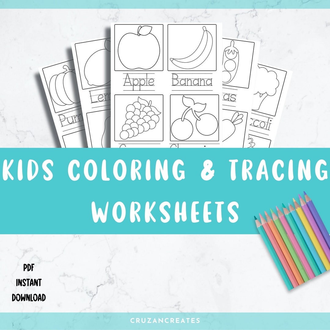 Tracing Worksheets | Color and Trace Worksheet | Educational ...