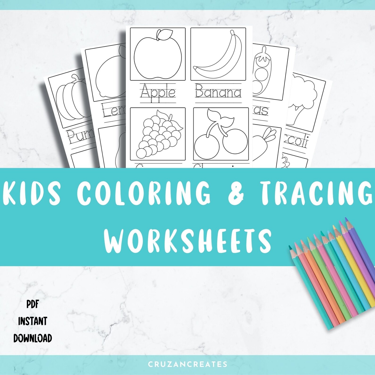 Tracing Worksheets | Color and Trace Worksheet | Educational ...