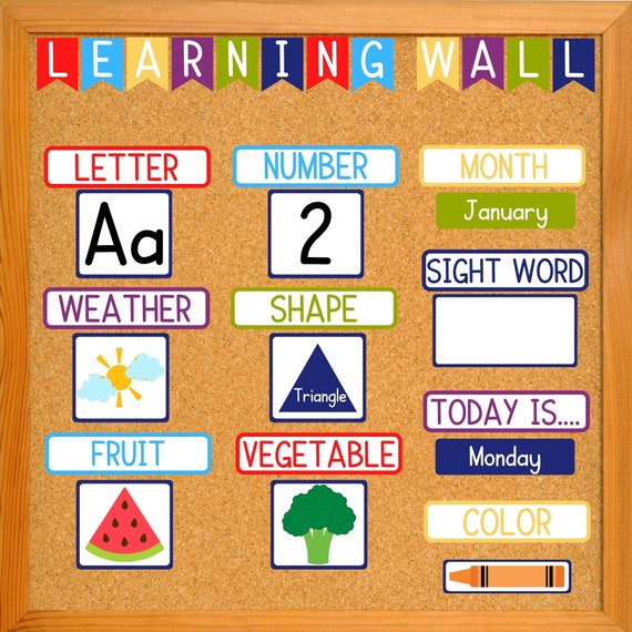 Preschool Learning Wall Learning Wall Preschool Focus Wall - Etsy