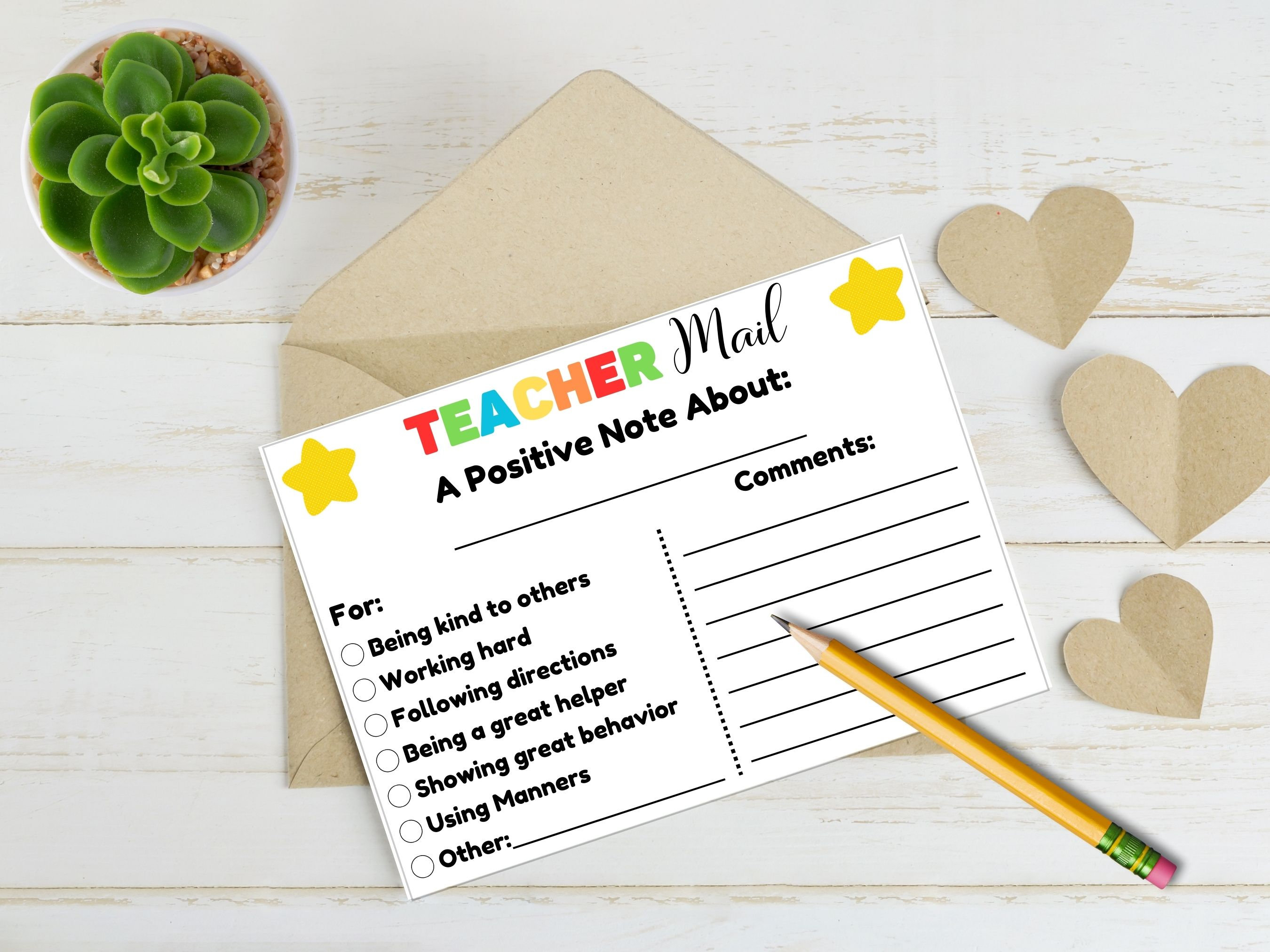 Teacher Mail | Teacher Parent Note | Brag Mail for Teachers | Teacher ...