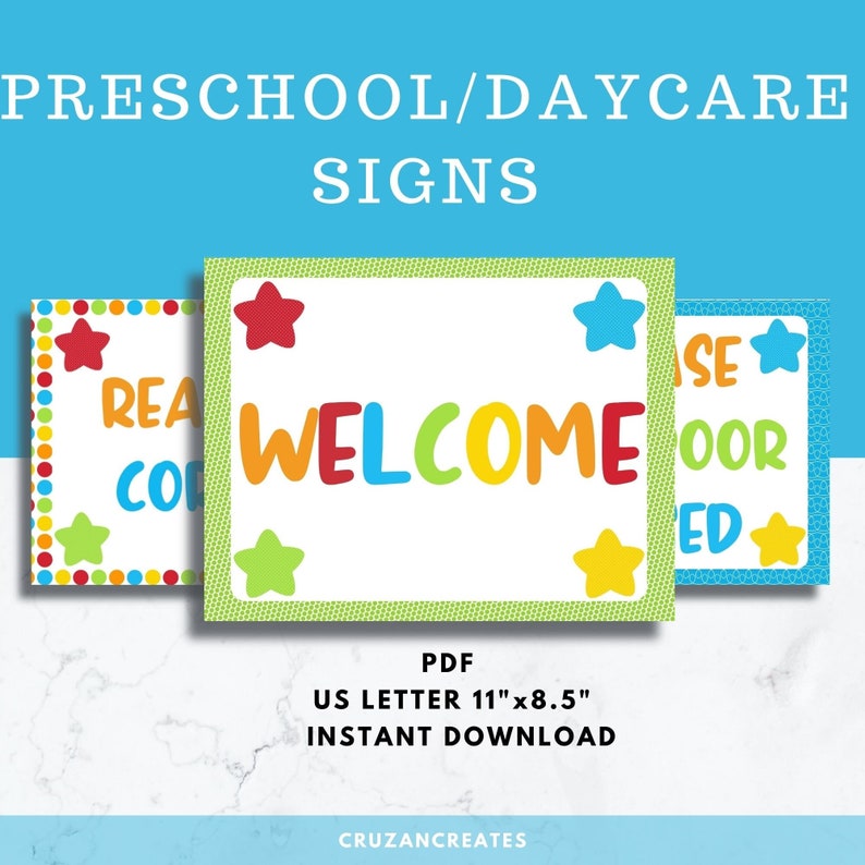 Preschool Signs | Daycare Signs | Classroom Signs | Signs for Daycares ...