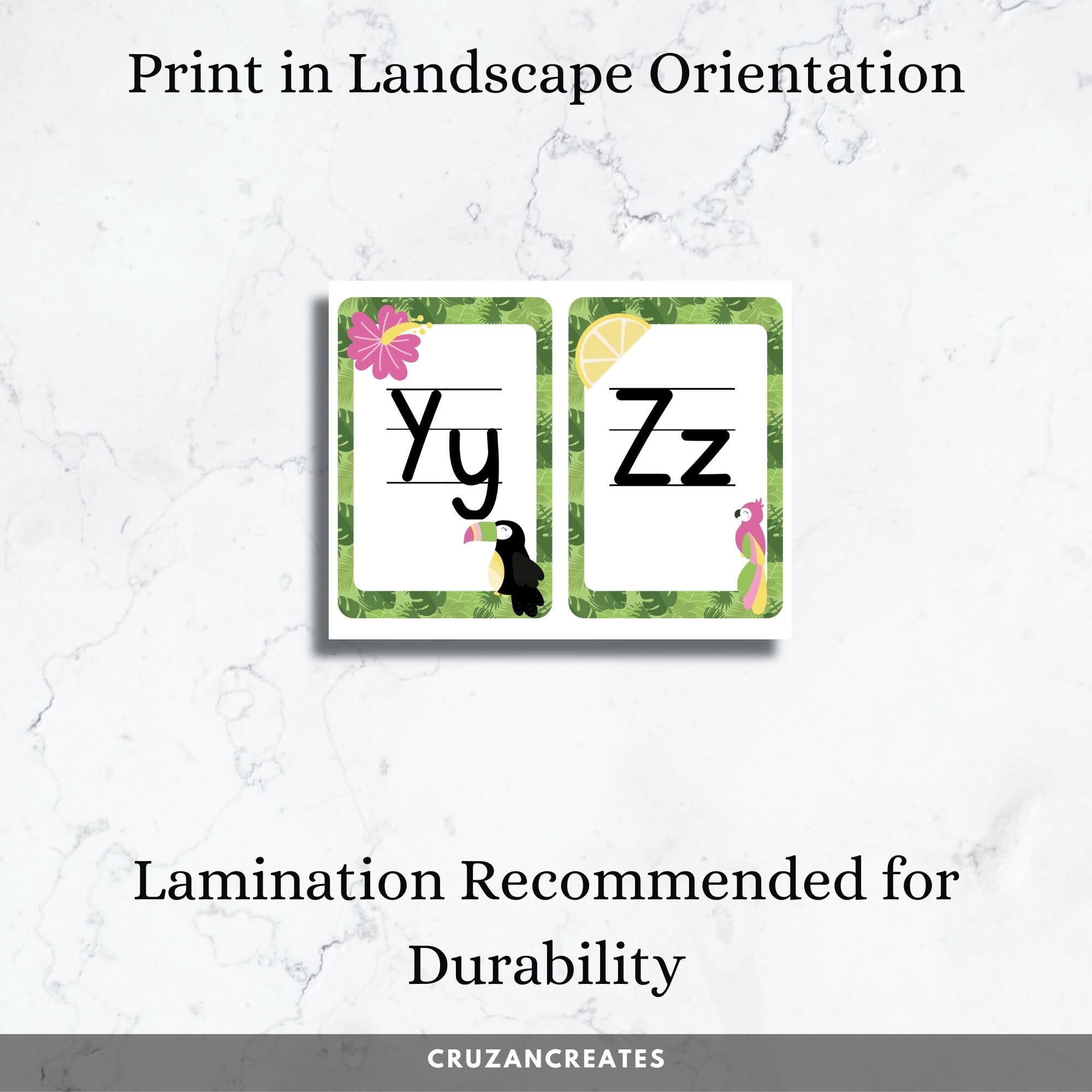 Tropical Alphabet | Classroom Decor | Class Decor Set | Classroom Wall ...