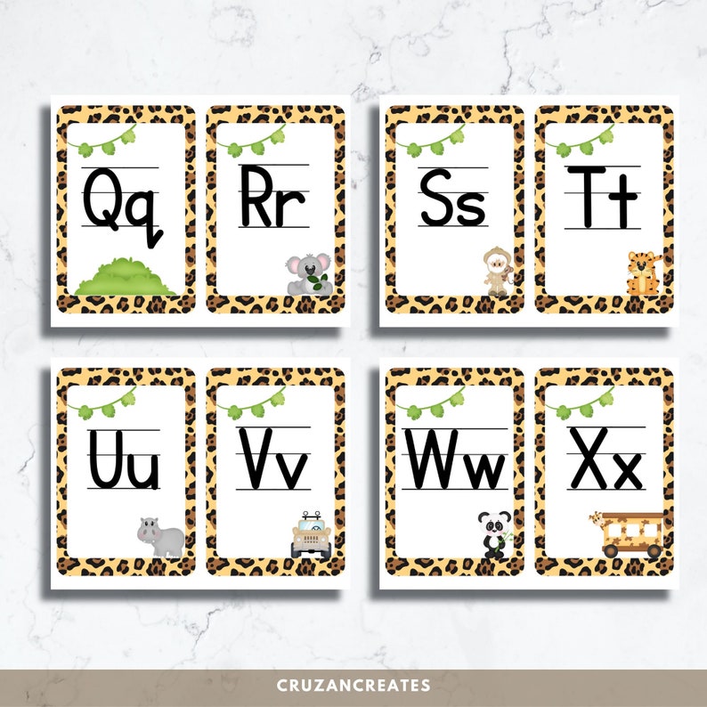 Jungle Theme Alphabet | Classroom Decor | Class Decor Set | Classroom ...