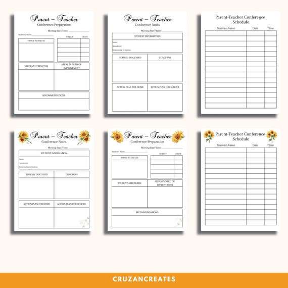 Imprimibles Para La Conferencia De Padres Y Maestros