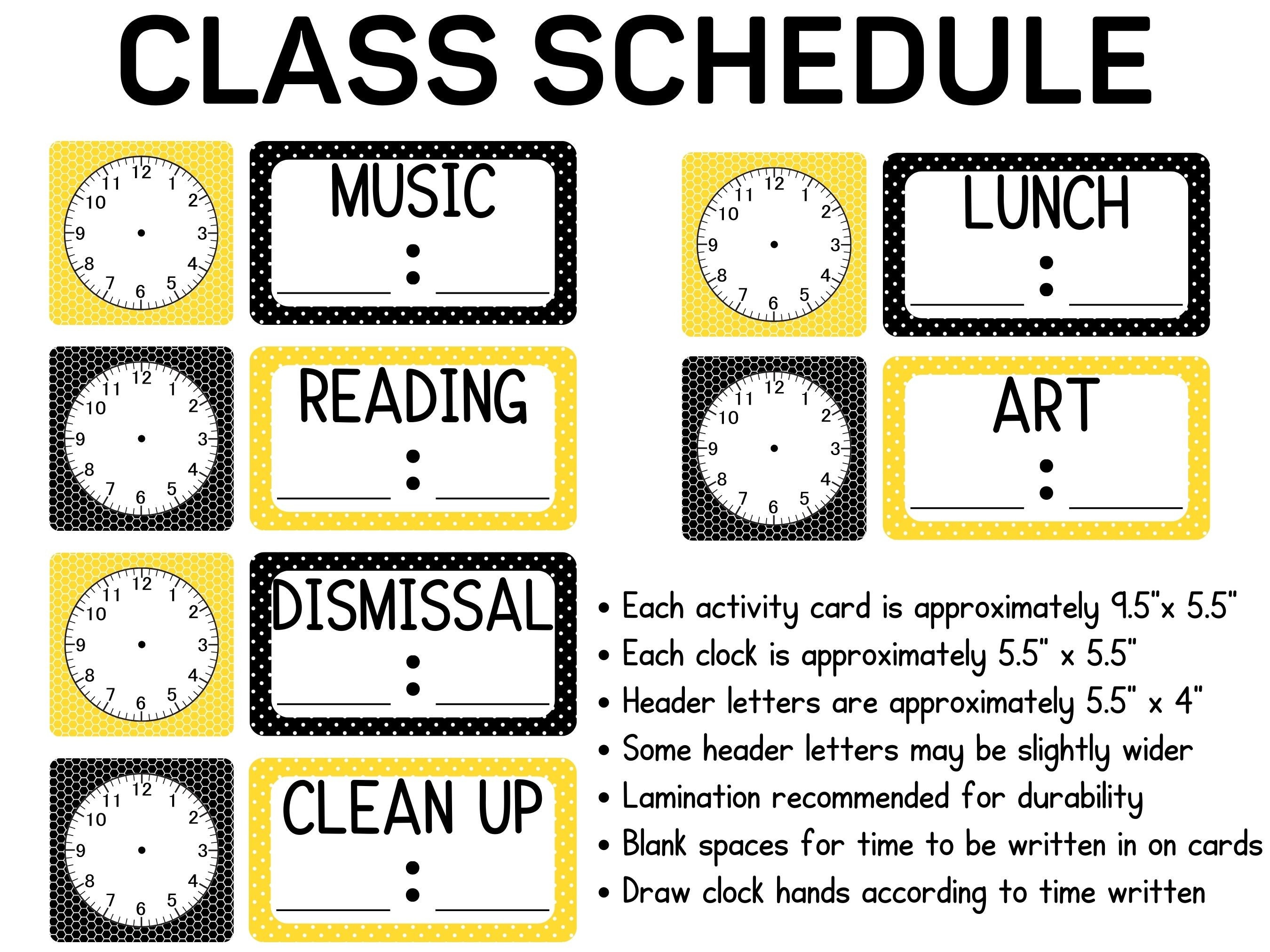 Classroom Daily Schedule | Class Schedule | Daily Schedule Cards ...