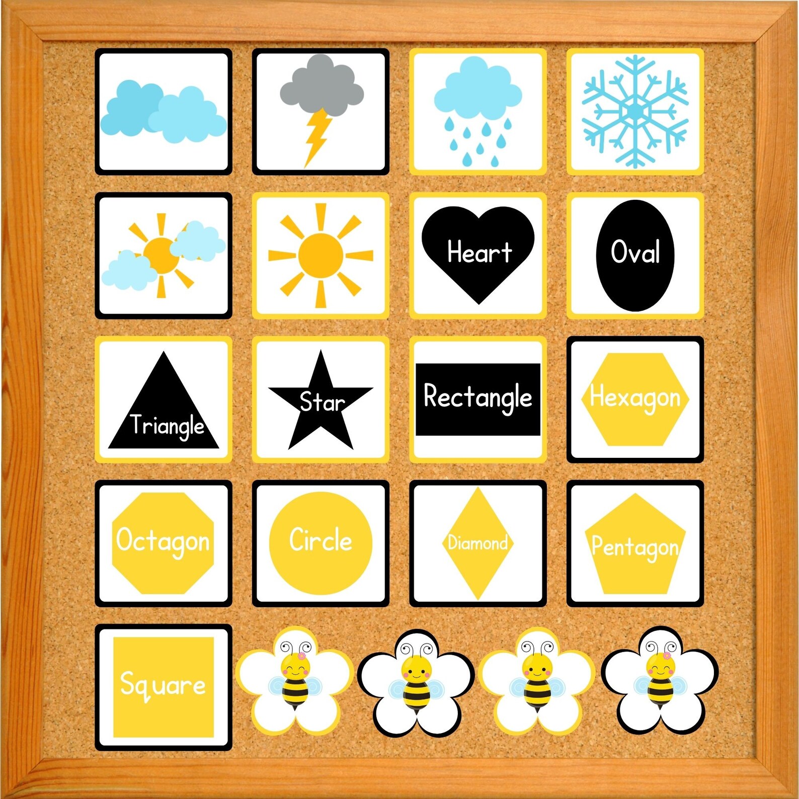 Preschool Learning Wall | Bumble Bee Learning Wall | Preschool Focus ...