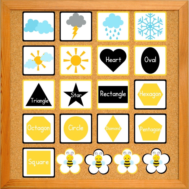 Preschool Learning Wall | Bumble Bee Learning Wall | Preschool Focus ...