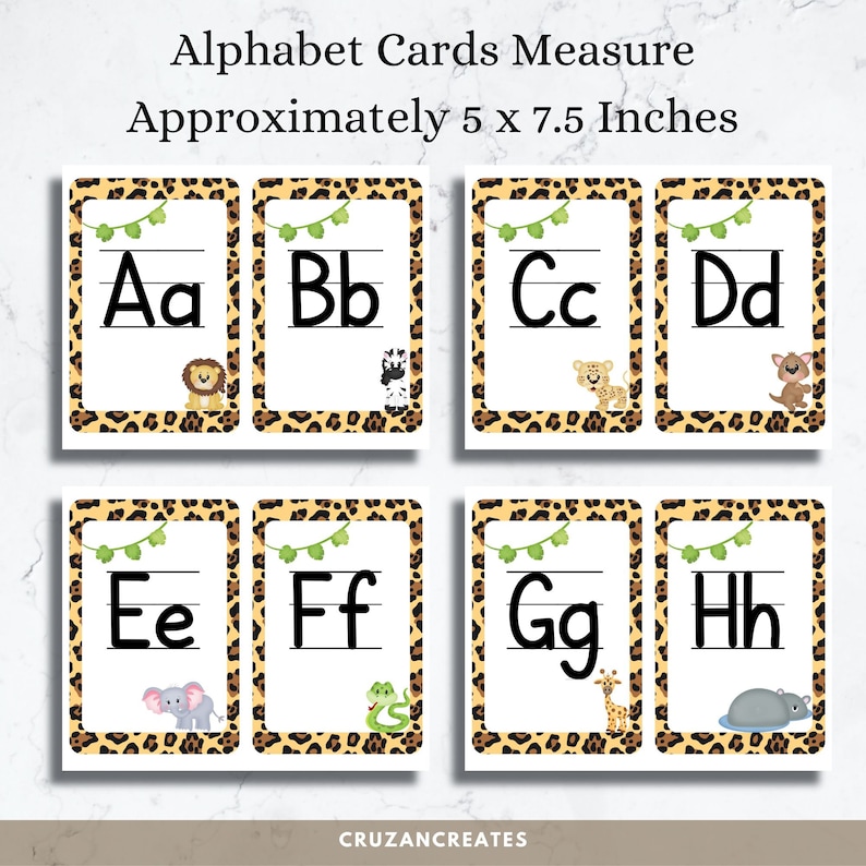 Jungle Theme Alphabet | Classroom Decor | Class Decor Set | Classroom ...