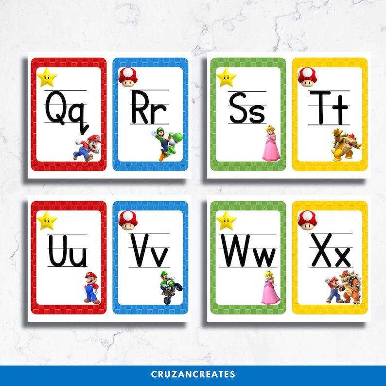 Super Mario Alphabet | Classroom Decor | Class Decor Set | Classroom ...