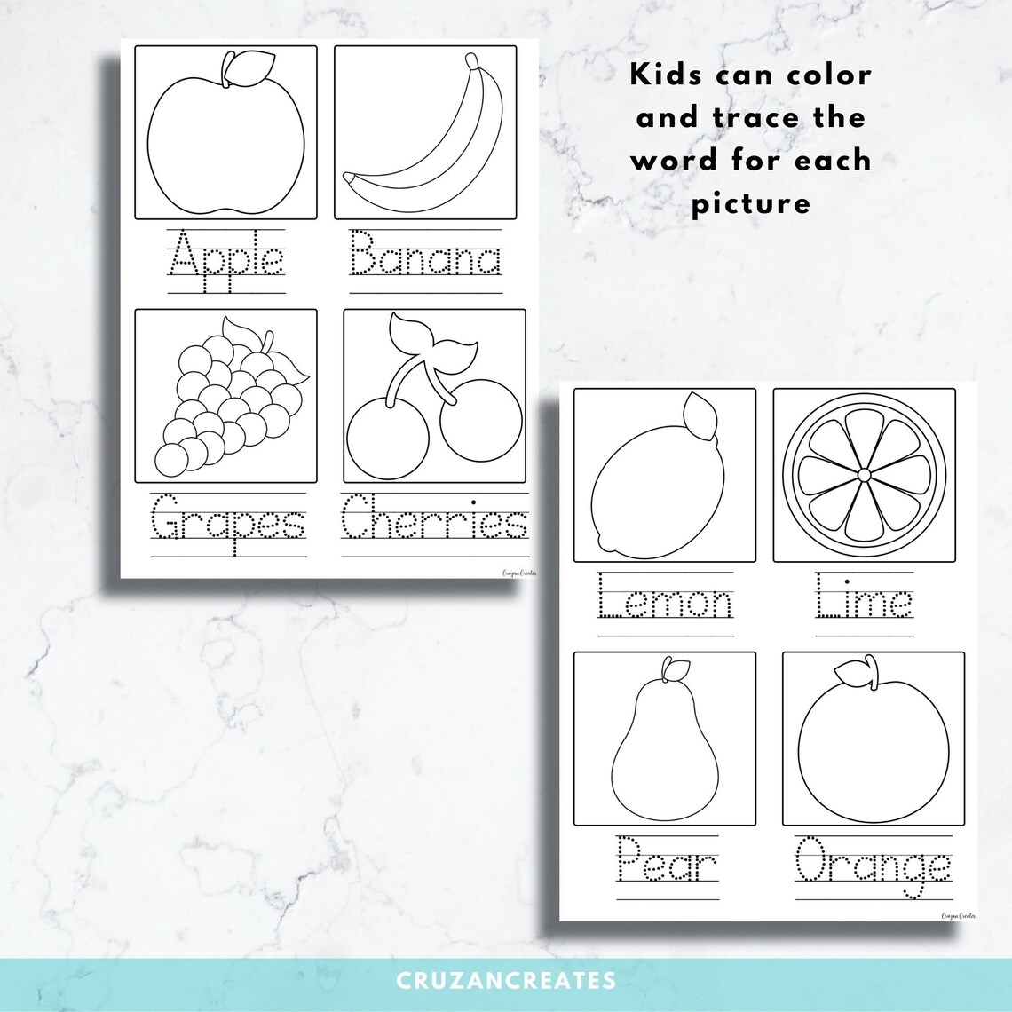 Tracing Worksheets Color and Trace Worksheet Educational Preschool ...