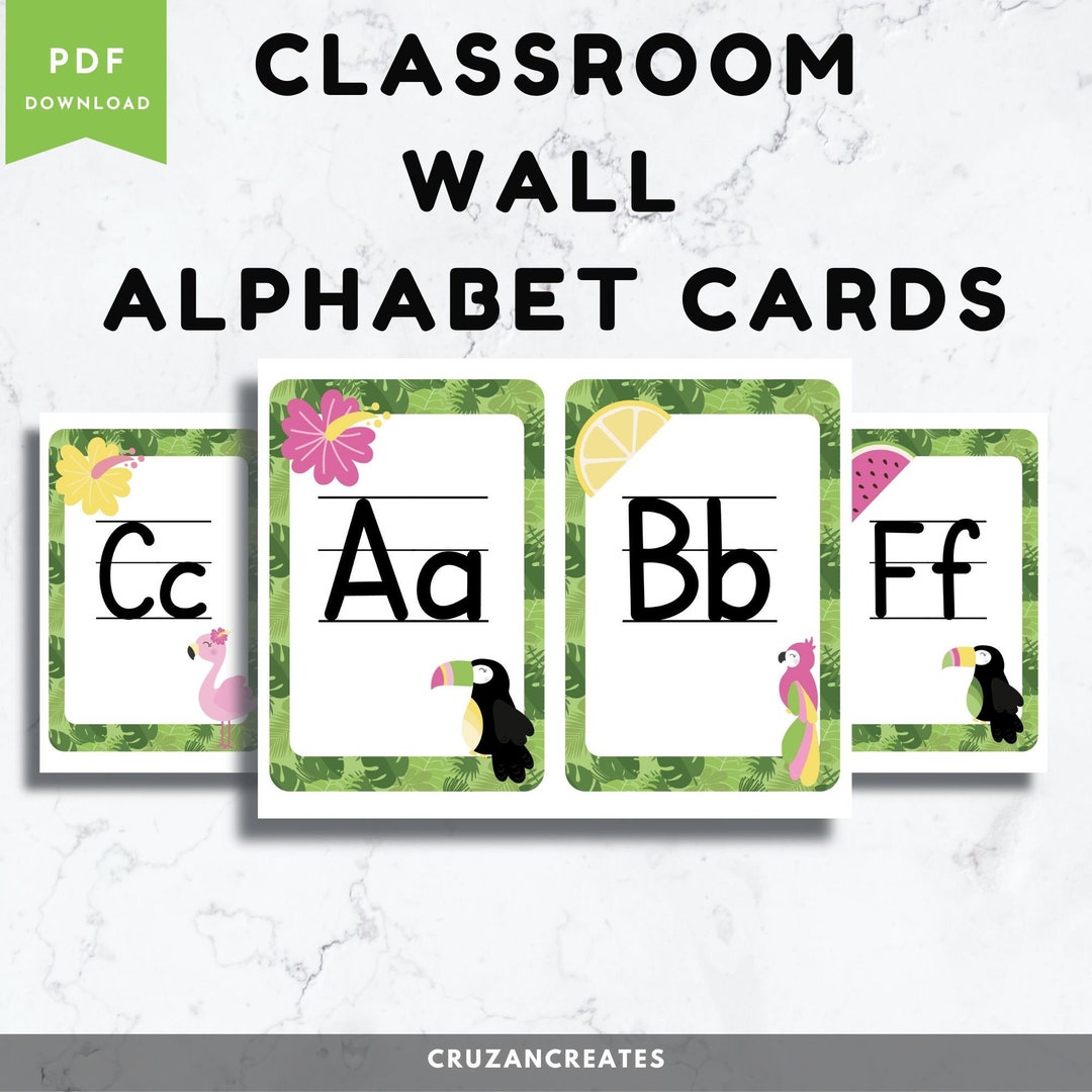 Tropical Alphabet | Classroom Decor | Class Decor Set | Classroom Wall ...
