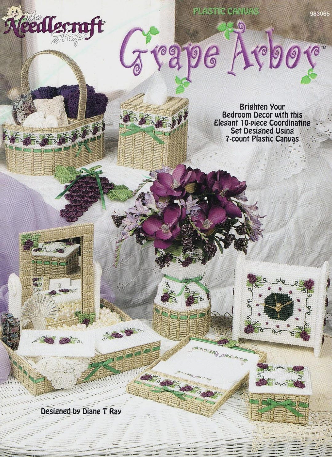 Grape Arbor Plastic Canvas Pattern Leaflet Grapes Wine Lover Gifts the ...