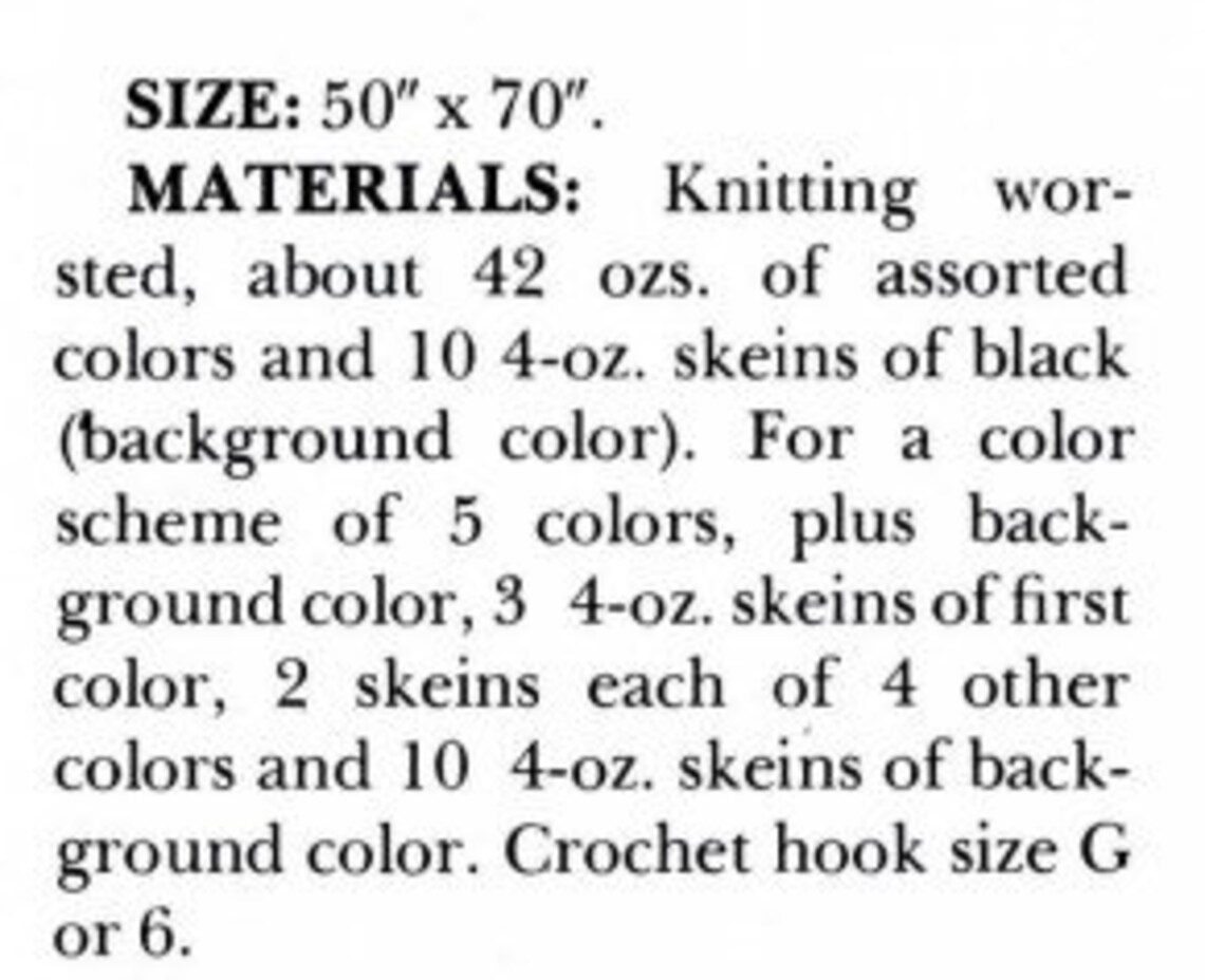 Vintage Crochet Pattern Color Wheel Motif Afghan Square Motif Throw ...