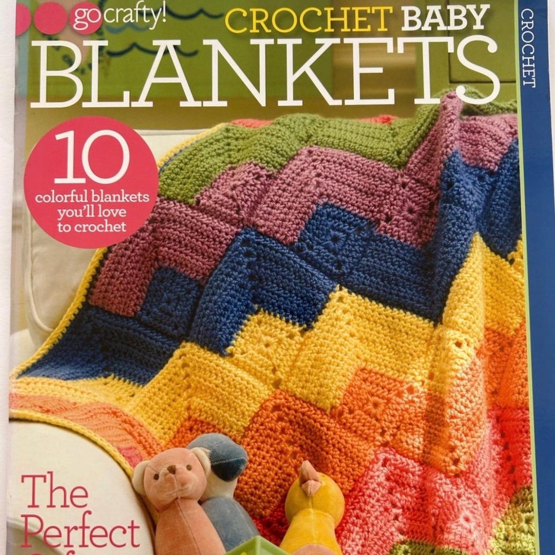 Go Crafty Crochet Baby Blankets Pattern Booklet Granny Square Duck ...