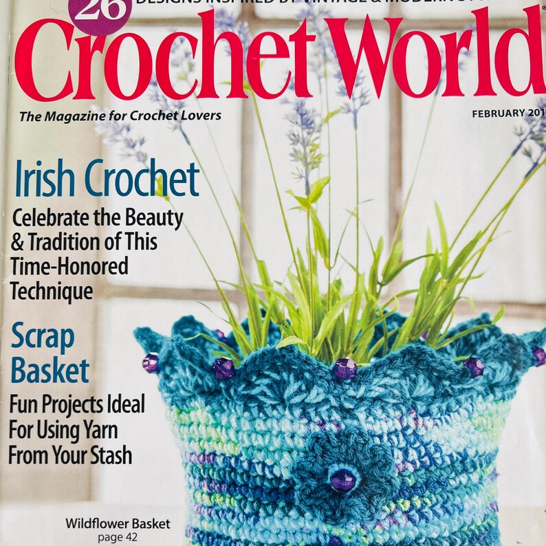 CROCHET WORLD Crochet Pattern Magazine February 2015 Irish Crochet ...