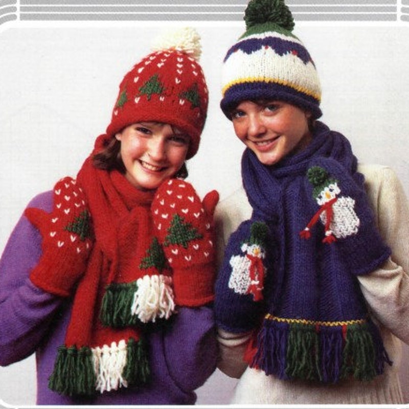 Scarf Mitten Set - Etsy