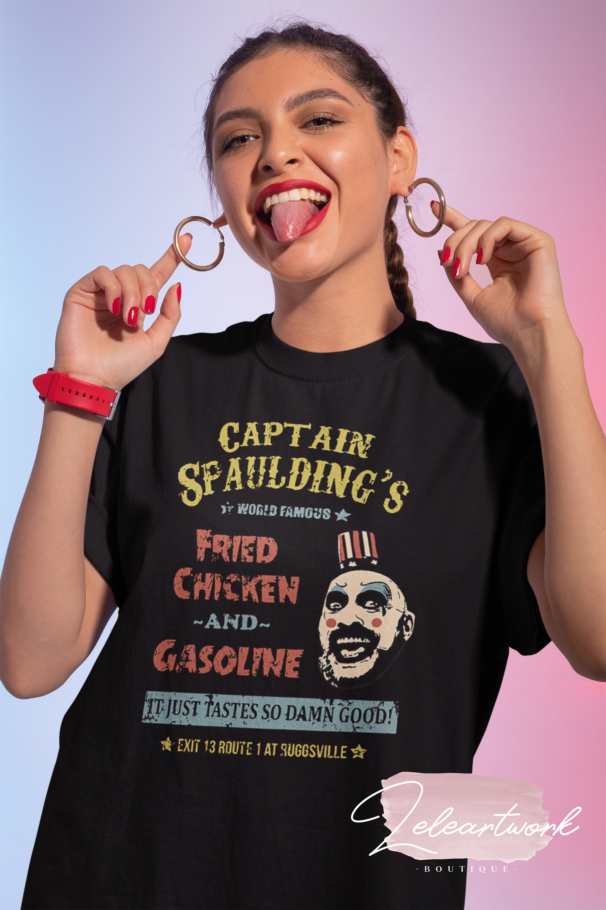 Captain Spaulding's World Famous Fried Chicken and Gasoline Retro T ...