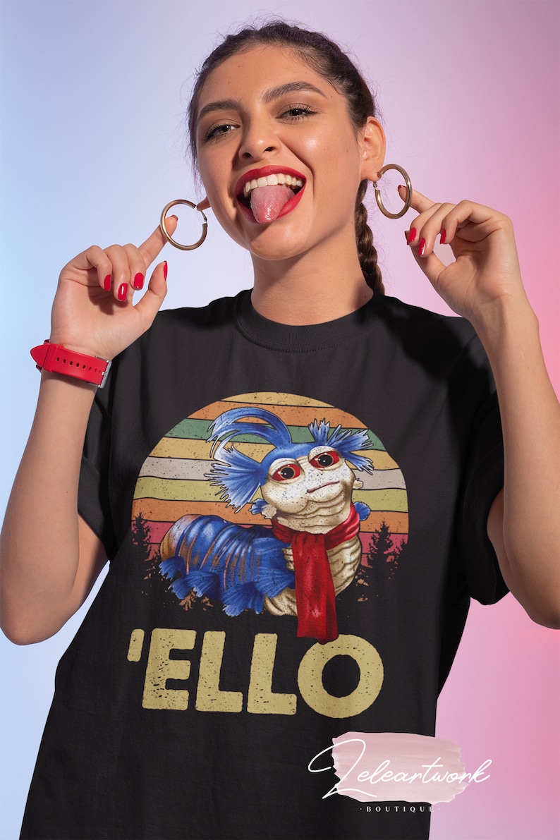 Ello Worm Labyrinth Vintage T-shirt, Labyrinth Shirt, Funny Ello Worm ...