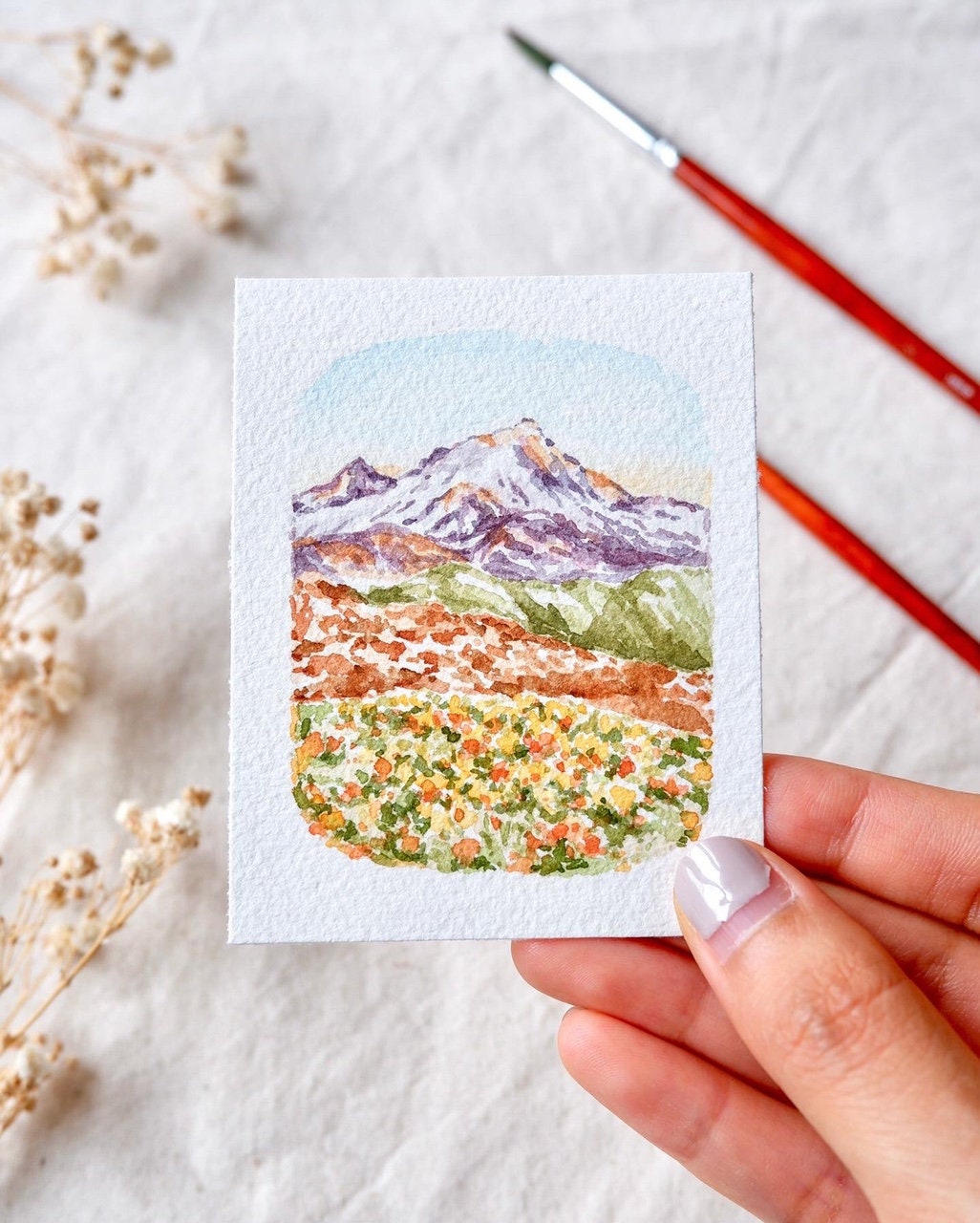 Mini Watercolor Painting Original Miniature Watercolor - Etsy