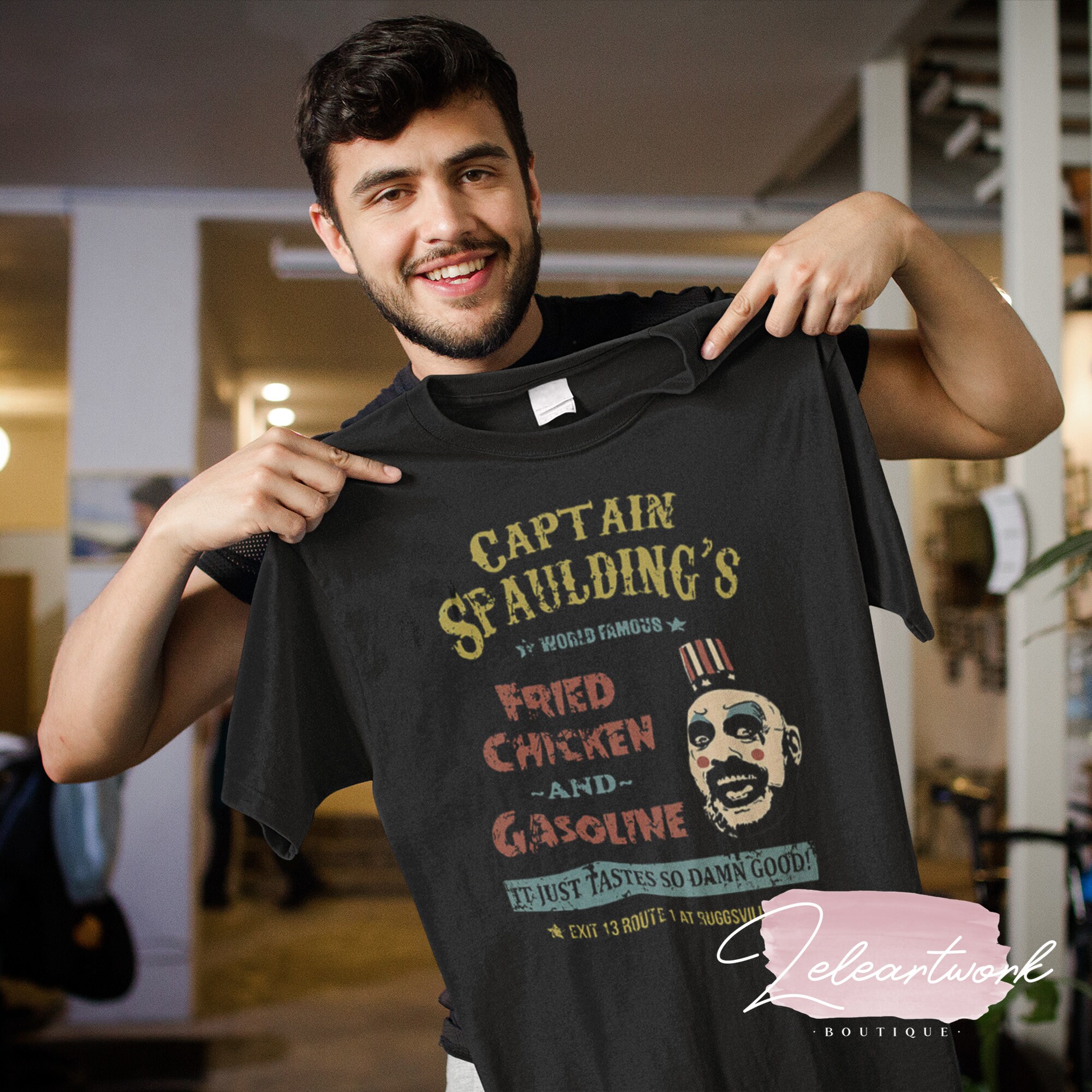 Captain Spaulding's World Famous Fried Chicken and Gasoline Retro T ...