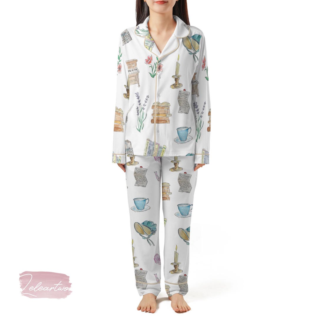 Jane Austen Collection Set – Vintage Book Lover Pajama Shorts Set ...
