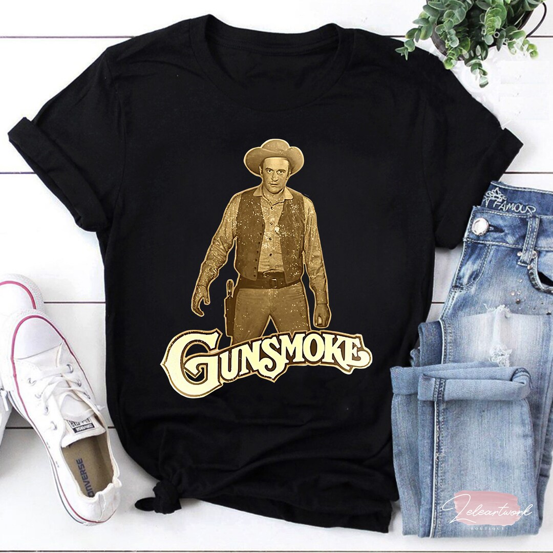 Gunsmoke James Arnes Anime Cowboy T-shirt, Gunsmoke Shirt, Gunsmoke ...