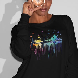 Autism Awareness Drip White T-shirt, Autism Shirt, Autism Awareness ...