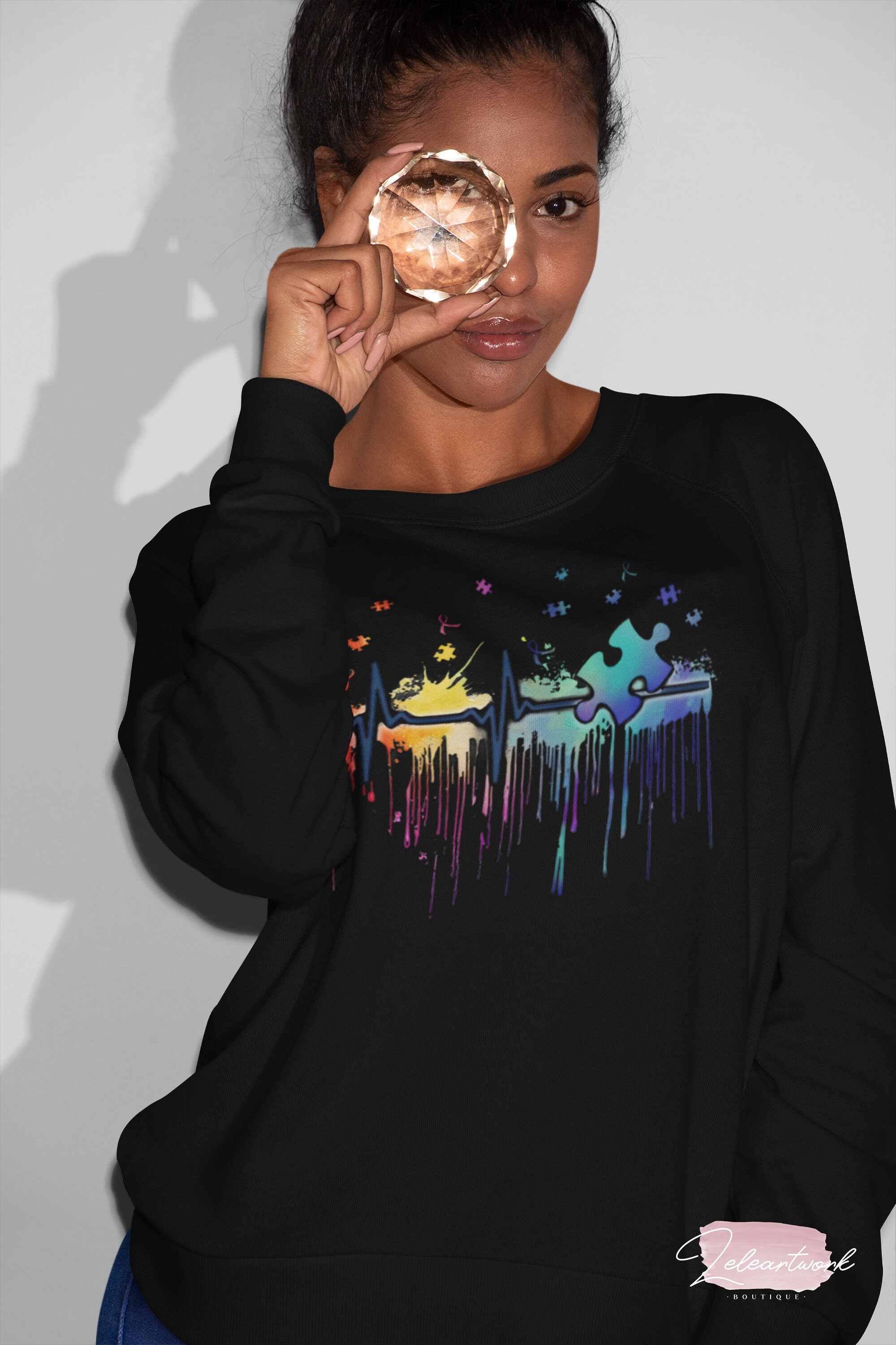 Autism Awareness Drip White T-shirt, Autism Shirt, Autism Awareness ...