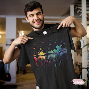 Autism Awareness Drip White T-shirt, Autism Shirt, Autism Awareness ...