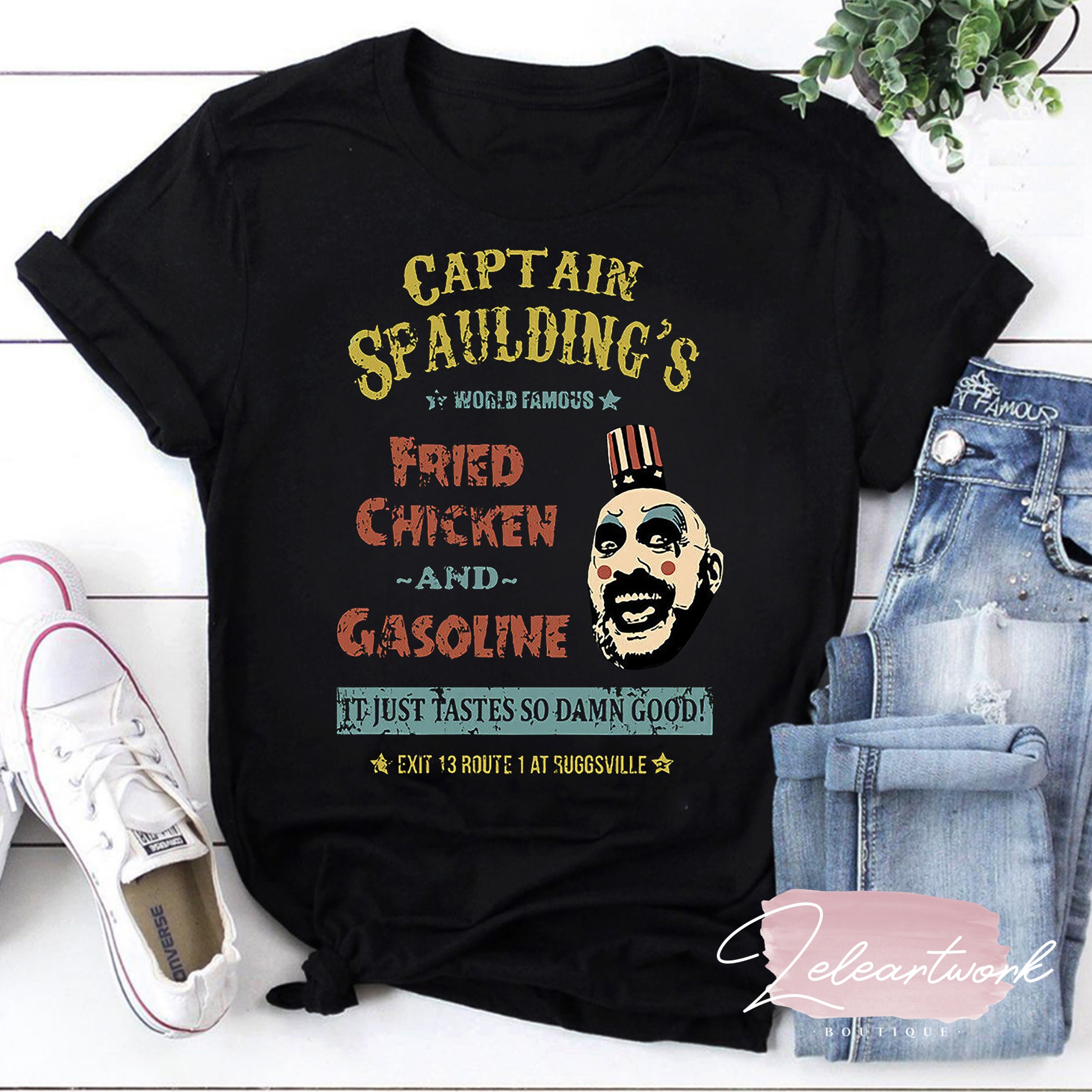 Captain Spaulding's World Famous Fried Chicken and Gasoline Retro T ...