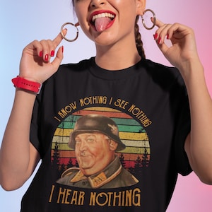 Sergeant Schultz I Know Nothing I See Nothing Vintage Classic T-shirt ...