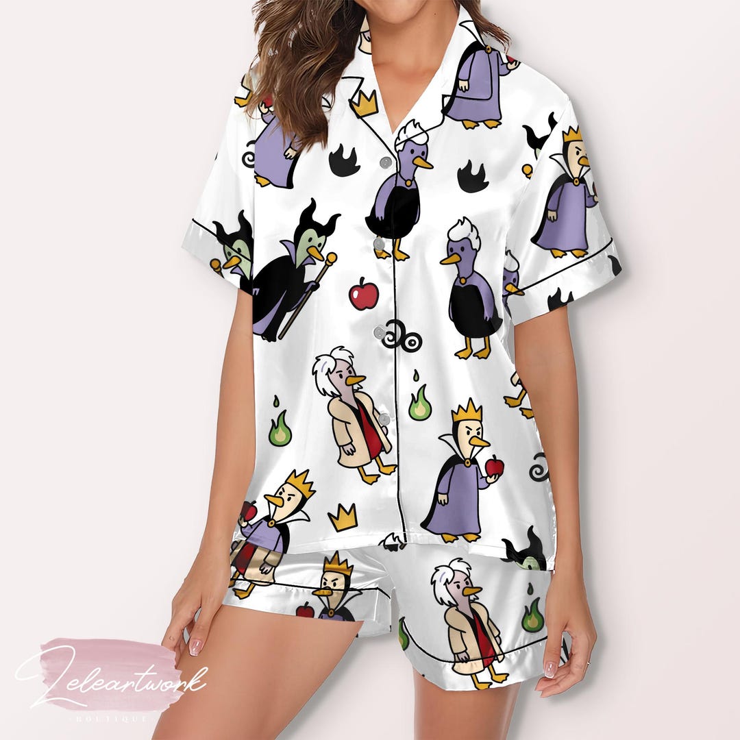 Evil Goose Villains Pajama Set – Funny Halloween Parody Sleepwear for ...