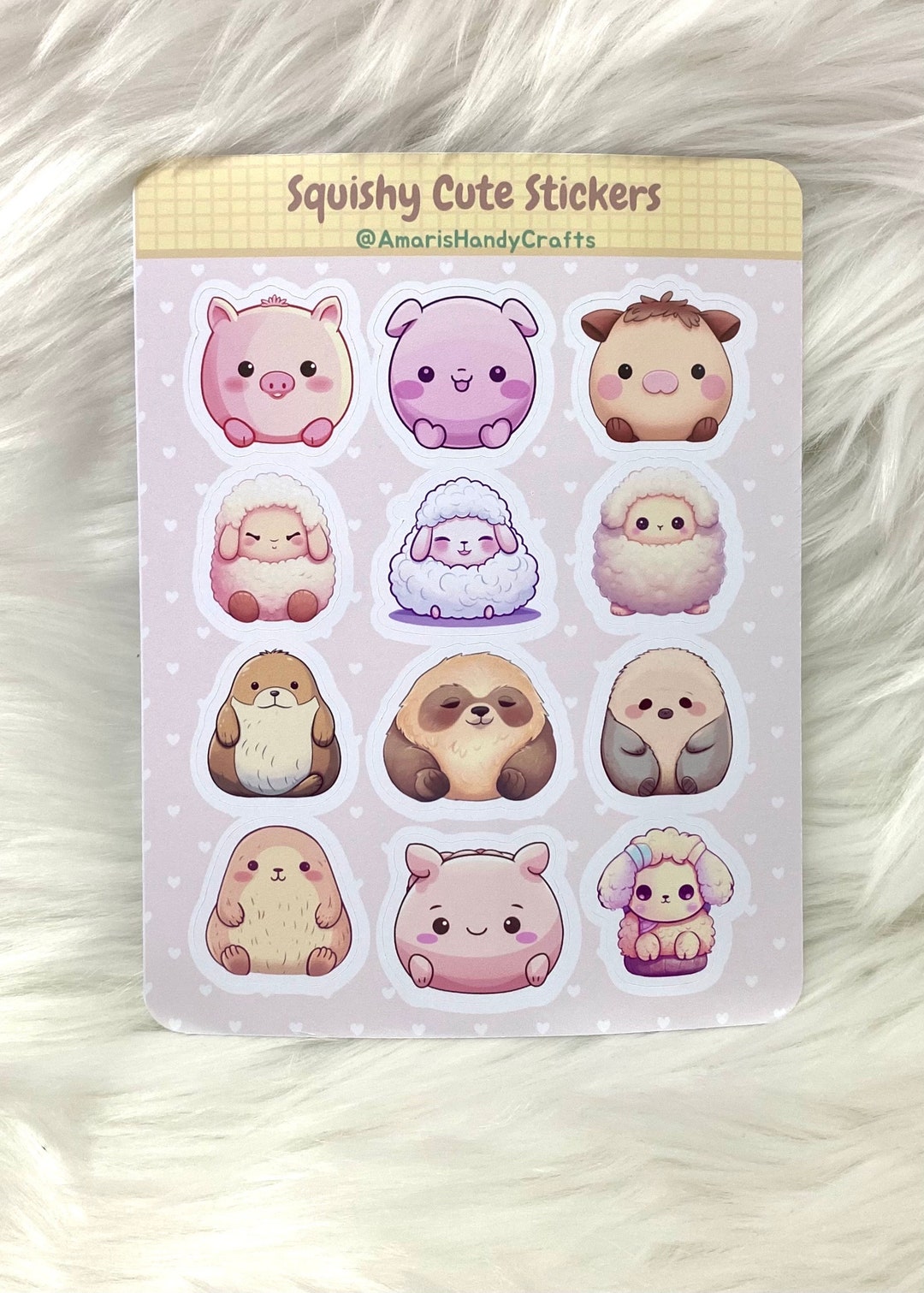 Squishmallow Cute Sticker Set Scrapbook Stickers - Etsy
