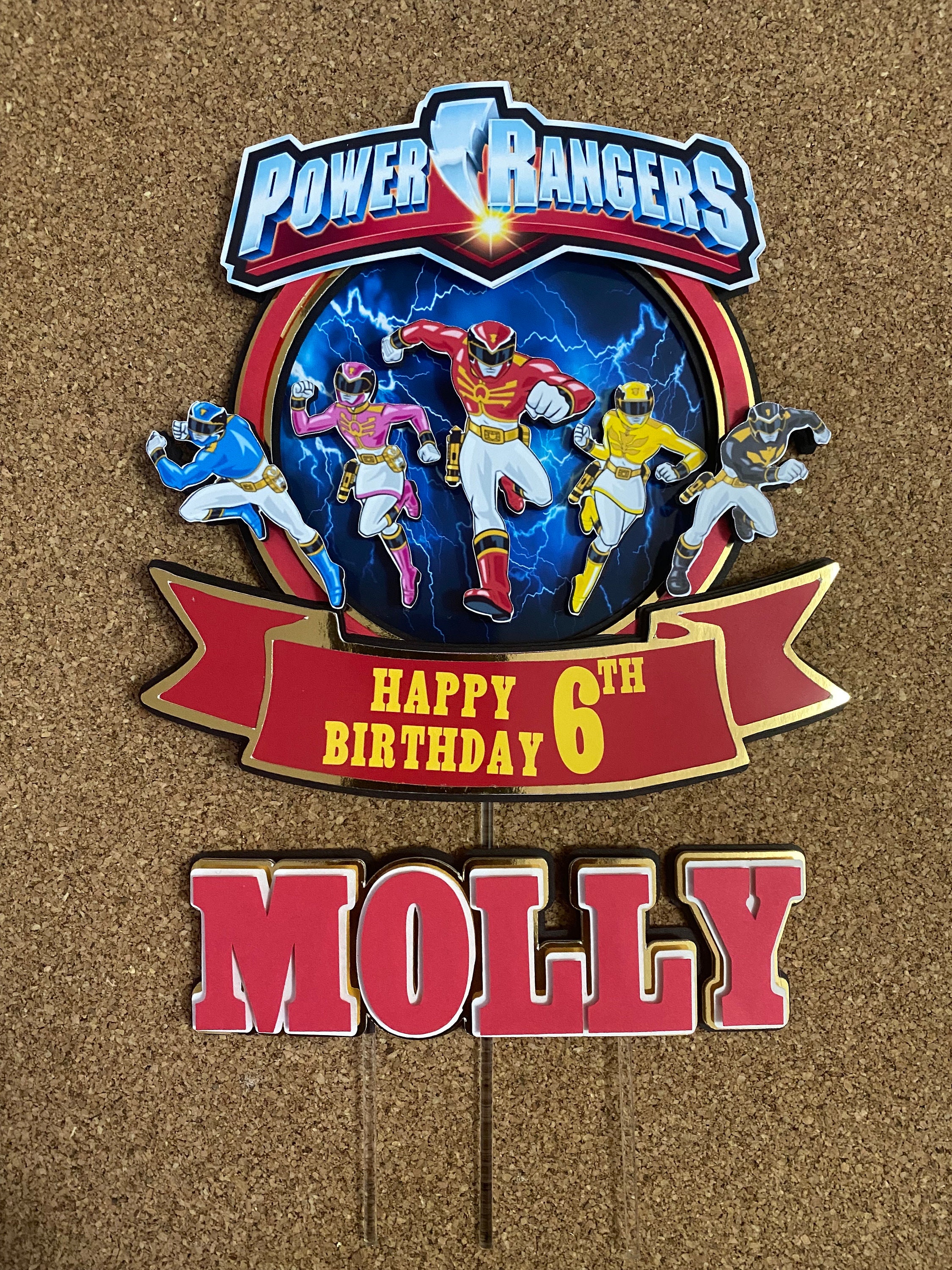 3D Cake Topper | Birthday Gift Idea | Power Ranger Inspired - Etsy