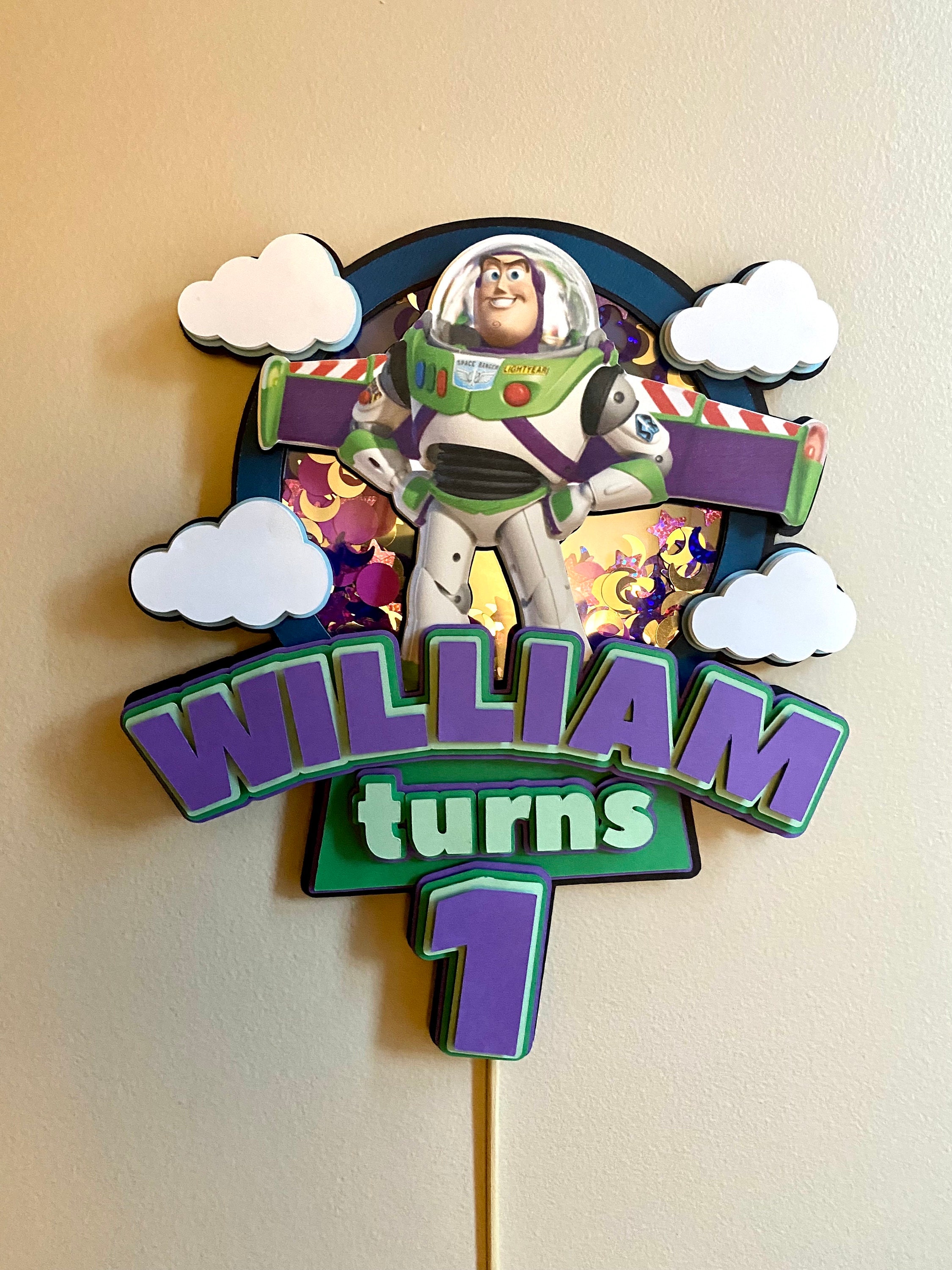 3D Cake Topper Birthday Gift Idea BUZZ Lightyear Inspired - Etsy