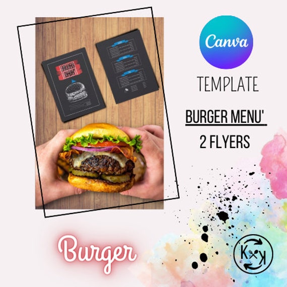CANVA MENU' TEMPLATE - Etsy
