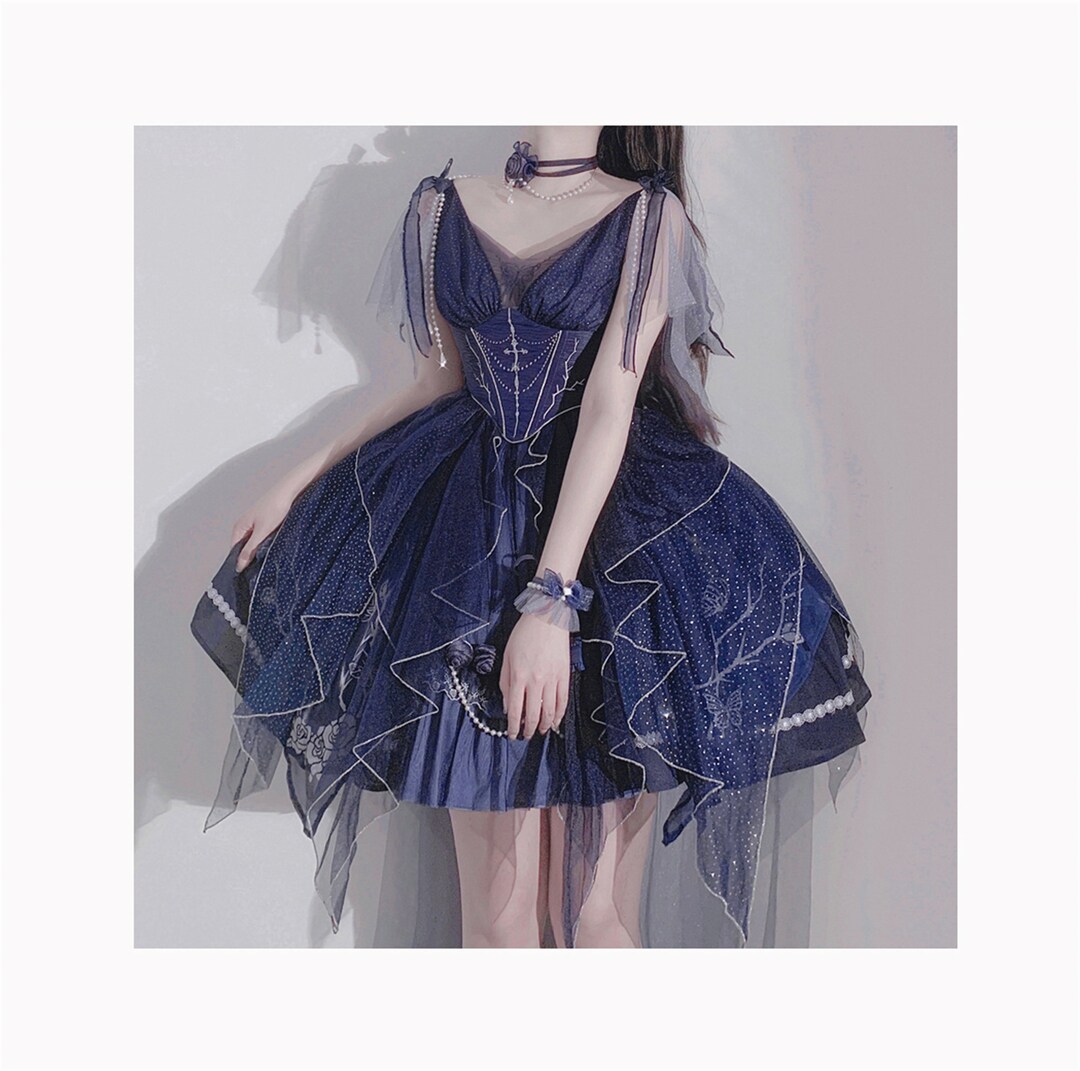 Land of Thorns Princess Lolita Dress, Summer Lace Rose Princess Lolita ...