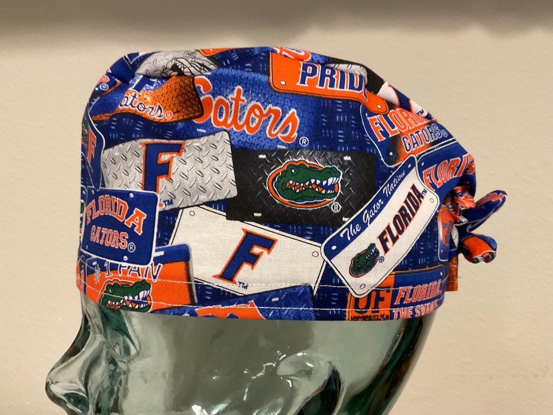 Mens Surgical Scrub Hat, Florida, College Football, Alligators. - Etsy
