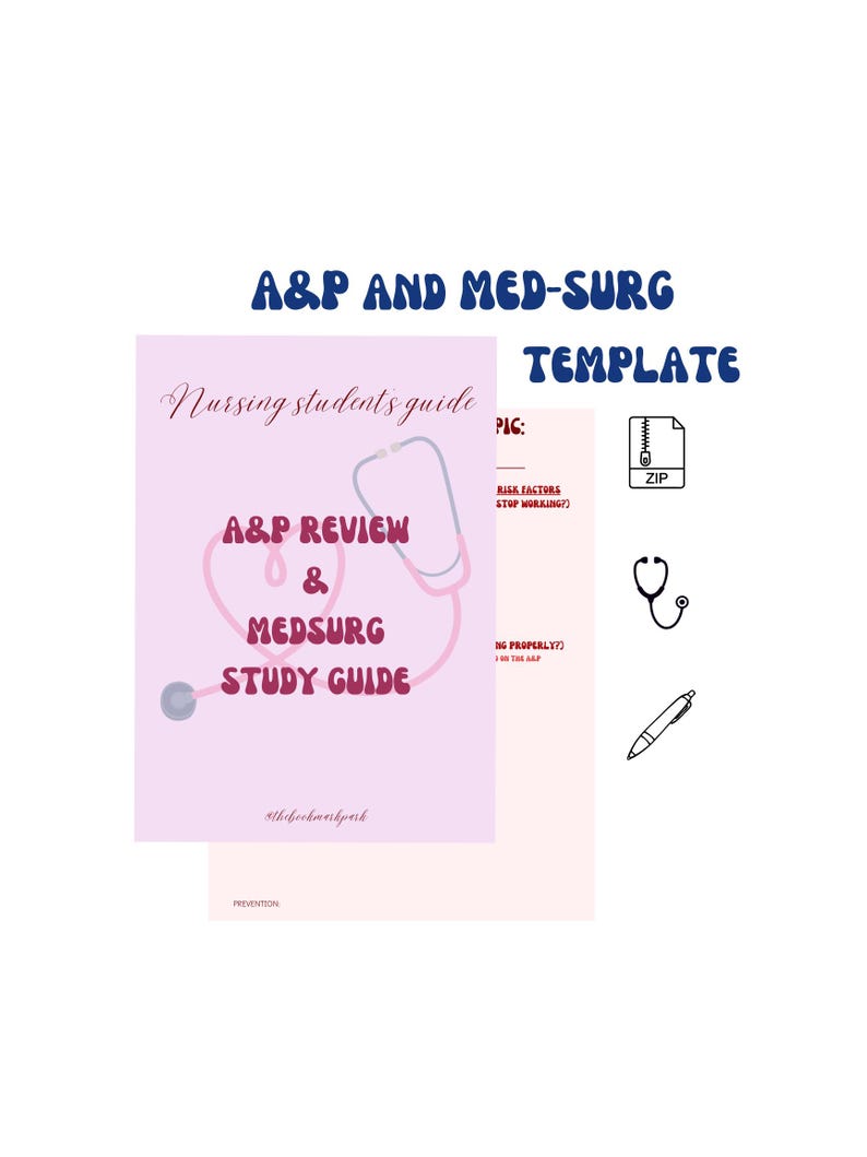 Nursing Students Guide Anatomy & Physiology and Medical-surgical Study ...