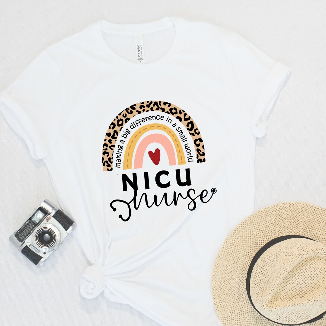 Nicu Nurse Shirt Rainbow, Nurse Vintage Rainbow, Simple Nurse Shirt ...