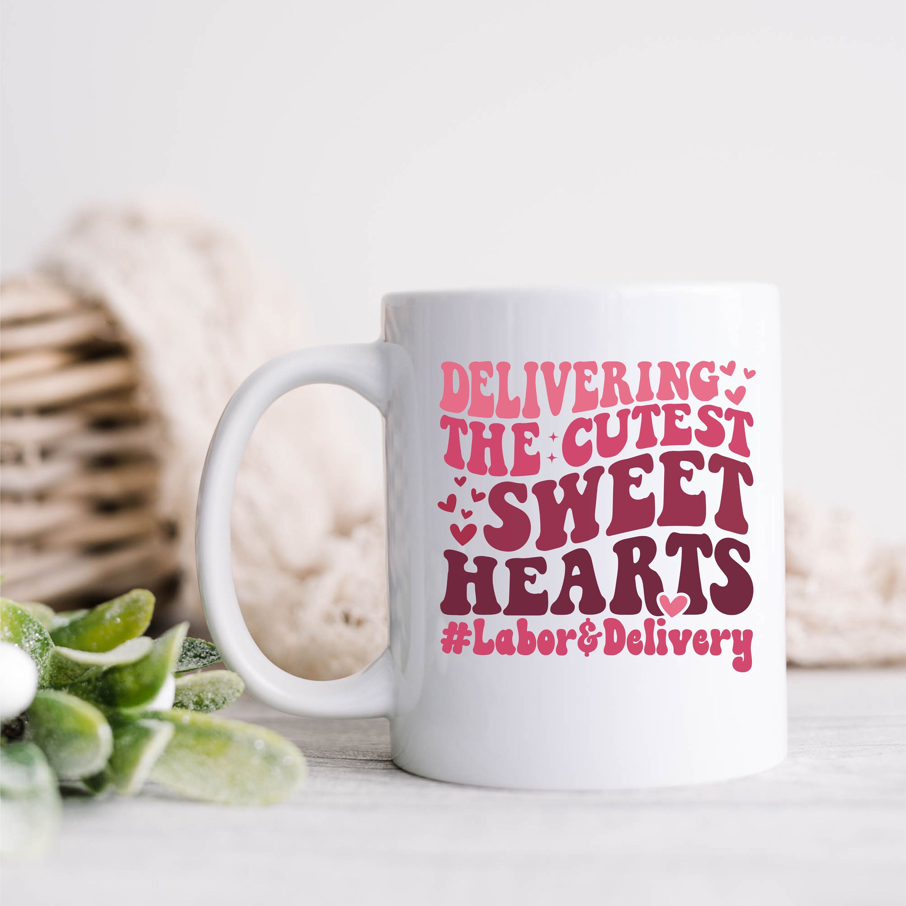 Labor and Delivery Nurse Valentine's Day Mug, L and D Nurse Mug ...