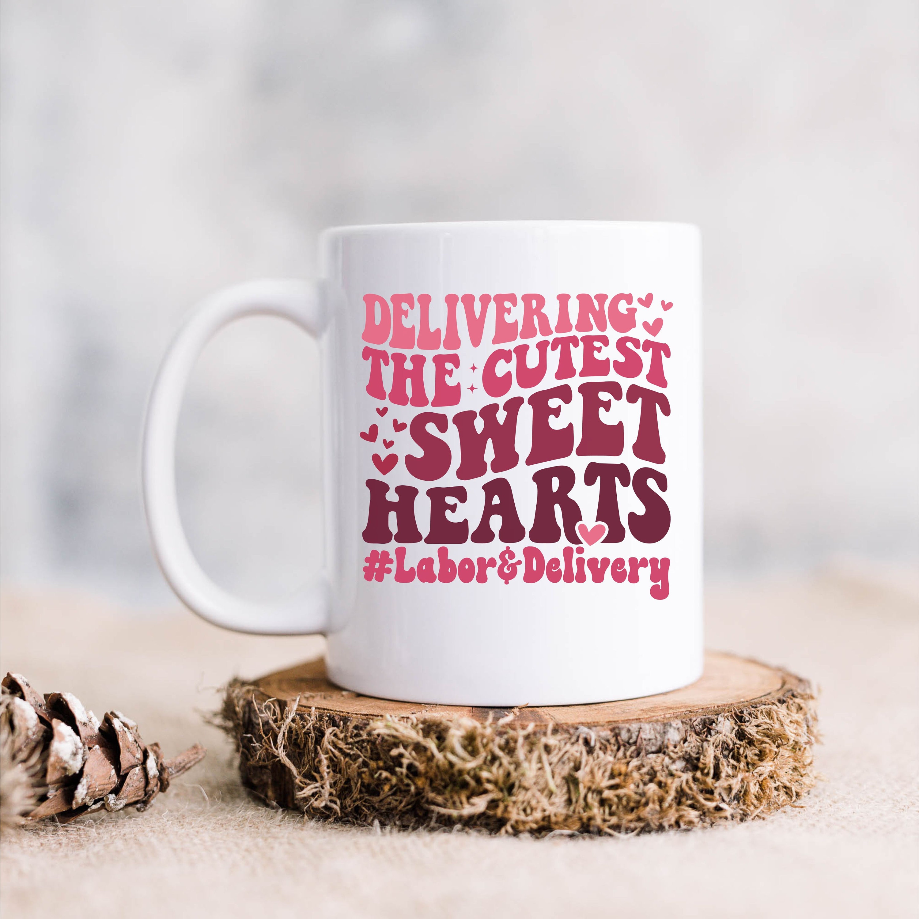 Labor and Delivery Nurse Valentine's Day Mug, L and D Nurse Mug ...