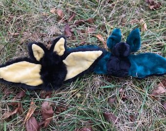 35 Inch Wingspan Customizable Giant Two Headed Plush Bat Toy - Etsy